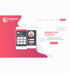 Beautiful landing page website template design Vector Image