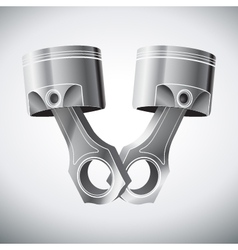 Two crossed pistons Royalty Free Vector Image - VectorStock