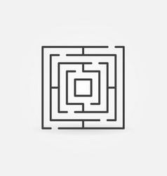 Square labyrinth icon Royalty Free Vector Image