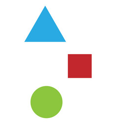 Simple geometric 2d shapes school geometry Vector Image