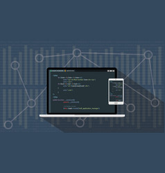 Web Development Line Icons Royalty Free Vector Image