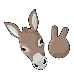 Cartoon funny donkey Royalty Free Vector Image