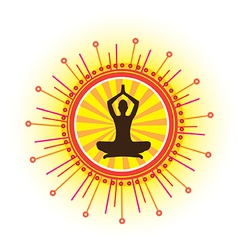 Geometric yoga design Royalty Free Vector Image