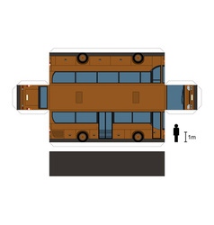 Paper model of a van Royalty Free Vector Image