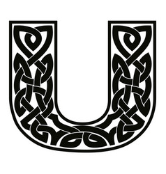 Numeral with celtic ornament Royalty Free Vector Image