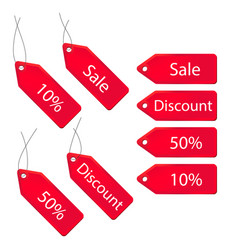 Blank labels template price tags set with Vector Image