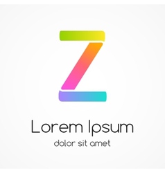 Circle letter z ribbon logo concept design symbol Vector Image
