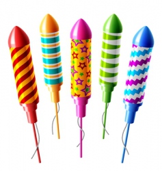 Pair cute fireworks Royalty Free Vector Image - VectorStock