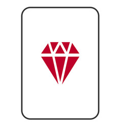 Ruby playing card Royalty Free Vector Image - VectorStock