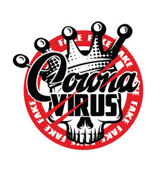 Corona virus road sign Royalty Free Vector Image