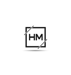 Initial letter hm logo template design Royalty Free Vector