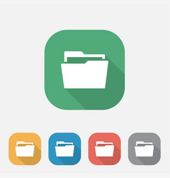 Blue file folder with documents Royalty Free Vector Image