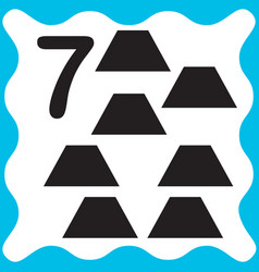 Sign language number 7 Royalty Free Vector Image