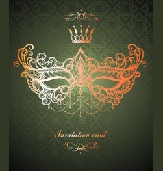 Lace mask Royalty Free Vector Image - VectorStock