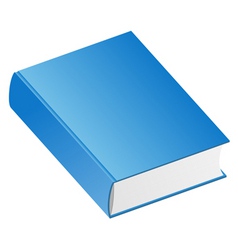 Little boy reading a blue book Royalty Free Vector Image