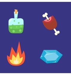 Set of magic items for computer fantasy game Vector Image
