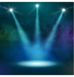 Spotlight background show background light blue Vector Image