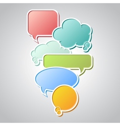 Colorful speech bubbles collection Royalty Free Vector Image