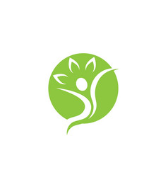 Fun people healthy life logo template icon Vector Image