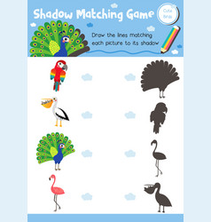 Shadow matching game arctic animal Royalty Free Vector Image