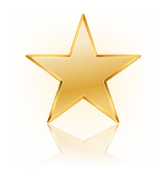 Set golden realistic stars with different rays Vector Image