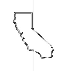 Map of the us state of california Royalty Free Vector Image