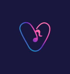 Letter v logo with musical note Royalty Free Vector Image