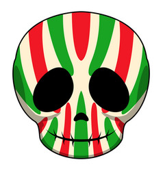 Happy colored mexican skull cartoon Royalty Free Vector