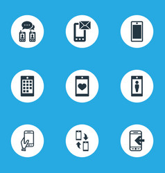 Mobile sms text message mail icons set as labels Vector Image