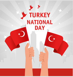 29 october republic day turkey with balloons Vector Image