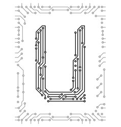 Alphabet of printed circuit boards Royalty Free Vector Image