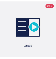 Two color blended learning icon from e-learning Vector Image