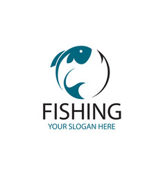 Fishing hook and fish Royalty Free Vector Image