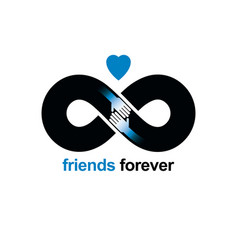 Friends forever everlasting friendship conceptual Vector Image