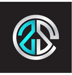 Zs logo monogram with emblem shield shape design Vector Image