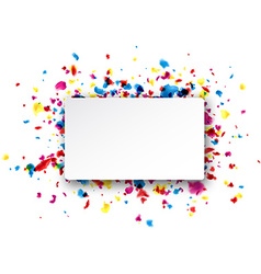 Colorful rectangular abstract background on white Vector Image