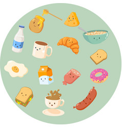 Healthy breakfast Royalty Free Vector Image - VectorStock