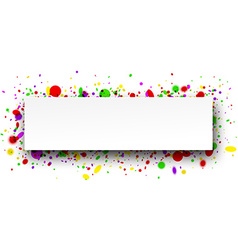 Rectangular background with colorful confetti Vector Image