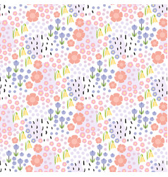 Creative minimal floral seamless pattern Vector Image