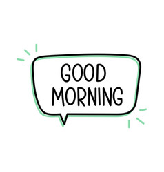 Handwritten lettering good morning Royalty Free Vector Image