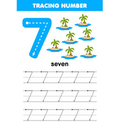 Education game for children tracing number one Vector Image