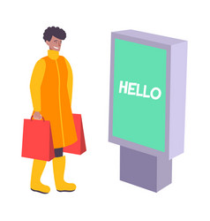 Billboard for advertisement flat design Royalty Free Vector