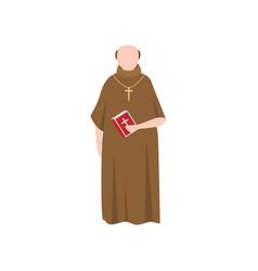 Isolated medieval fat man character with royal Vector Image