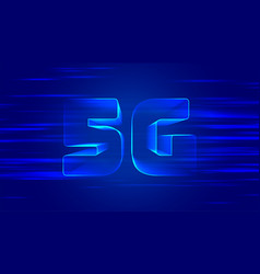 5g fifth generation fast speed telecom technology Vector Image
