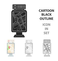Information board icon in cartoon style isolated Vector Image