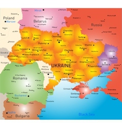 Black sea region country detailed editable map Vector Image