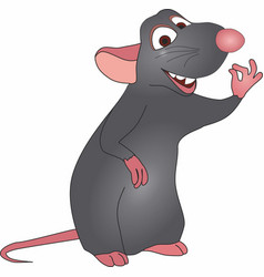 Cartoon rat isolated on white background Vector Image