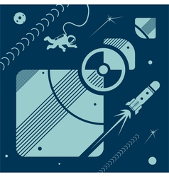 Realistic space elements set Royalty Free Vector Image