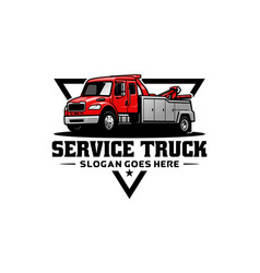 Towing truck logo isolated Royalty Free Vector Image