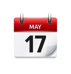 May 6 flat daily calendar icon Date and Royalty Free Vector